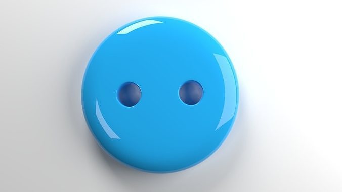 Two hole button simple free VR / AR / low-poly 3D model | CGTrader
