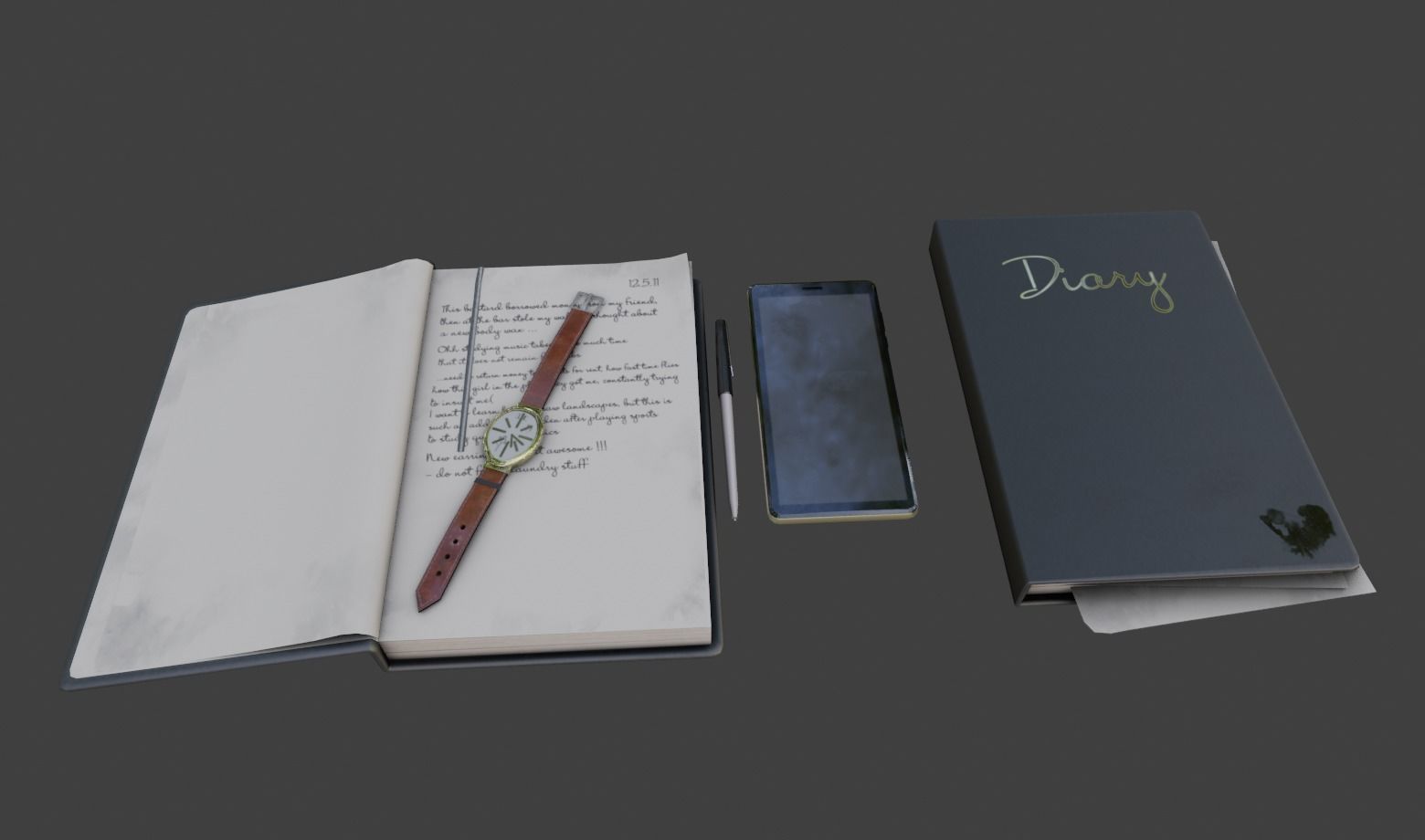 3D model diary VR / AR / low-poly | CGTrader