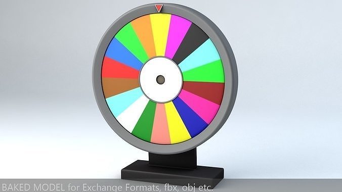 Fortune Wheel High Poly 3D model rigged | CGTrader