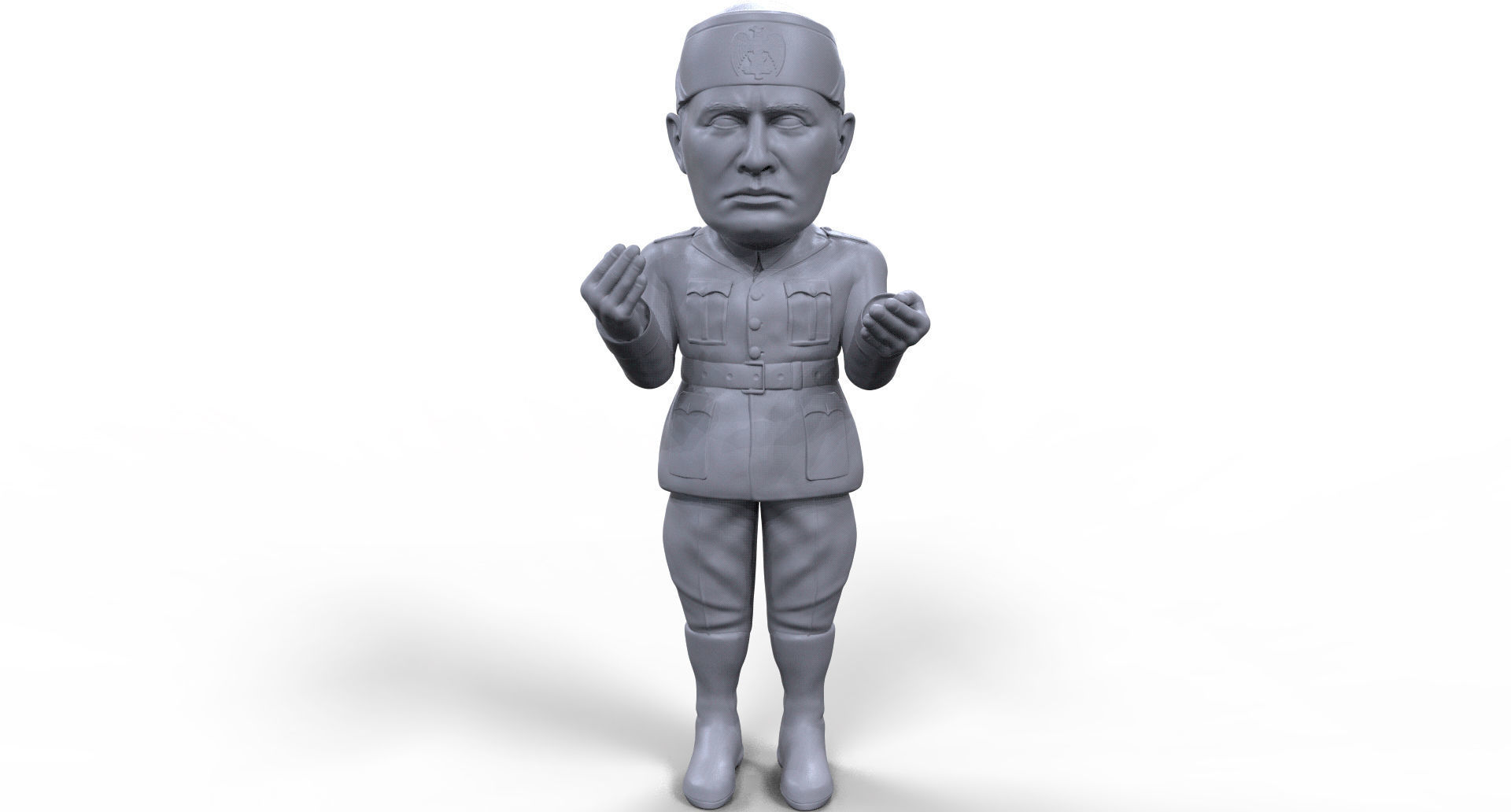 Benito Mussolini stylized high quality 3D printable miniature 3D model ...
