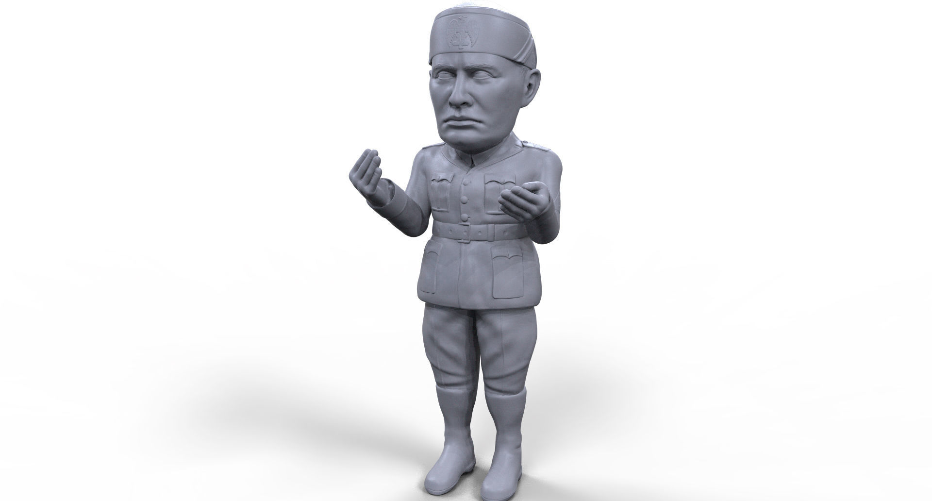 Benito Mussolini stylized high quality 3D printable miniature 3D model ...