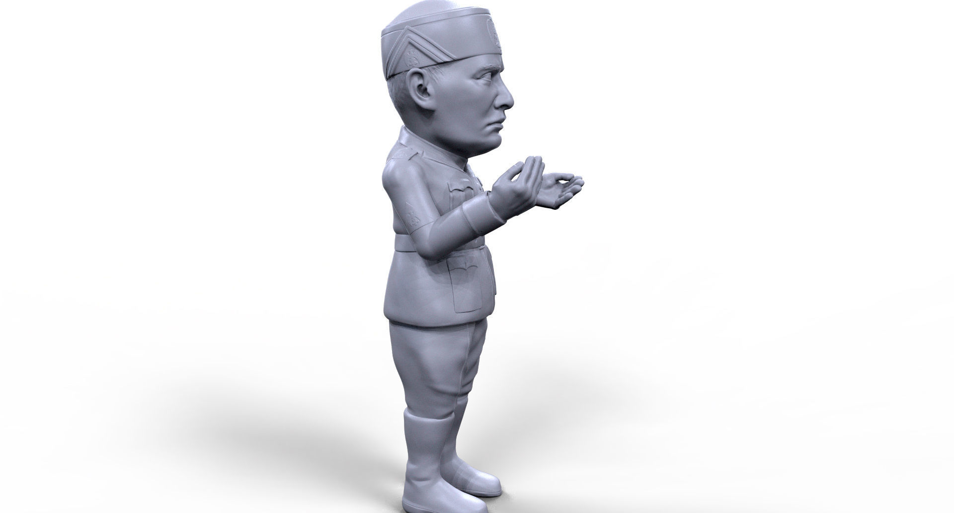 Benito Mussolini stylized high quality 3D printable miniature 3D model ...