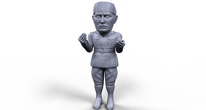 Benito Mussolini stylized high quality 3D printable miniature 3D model ...