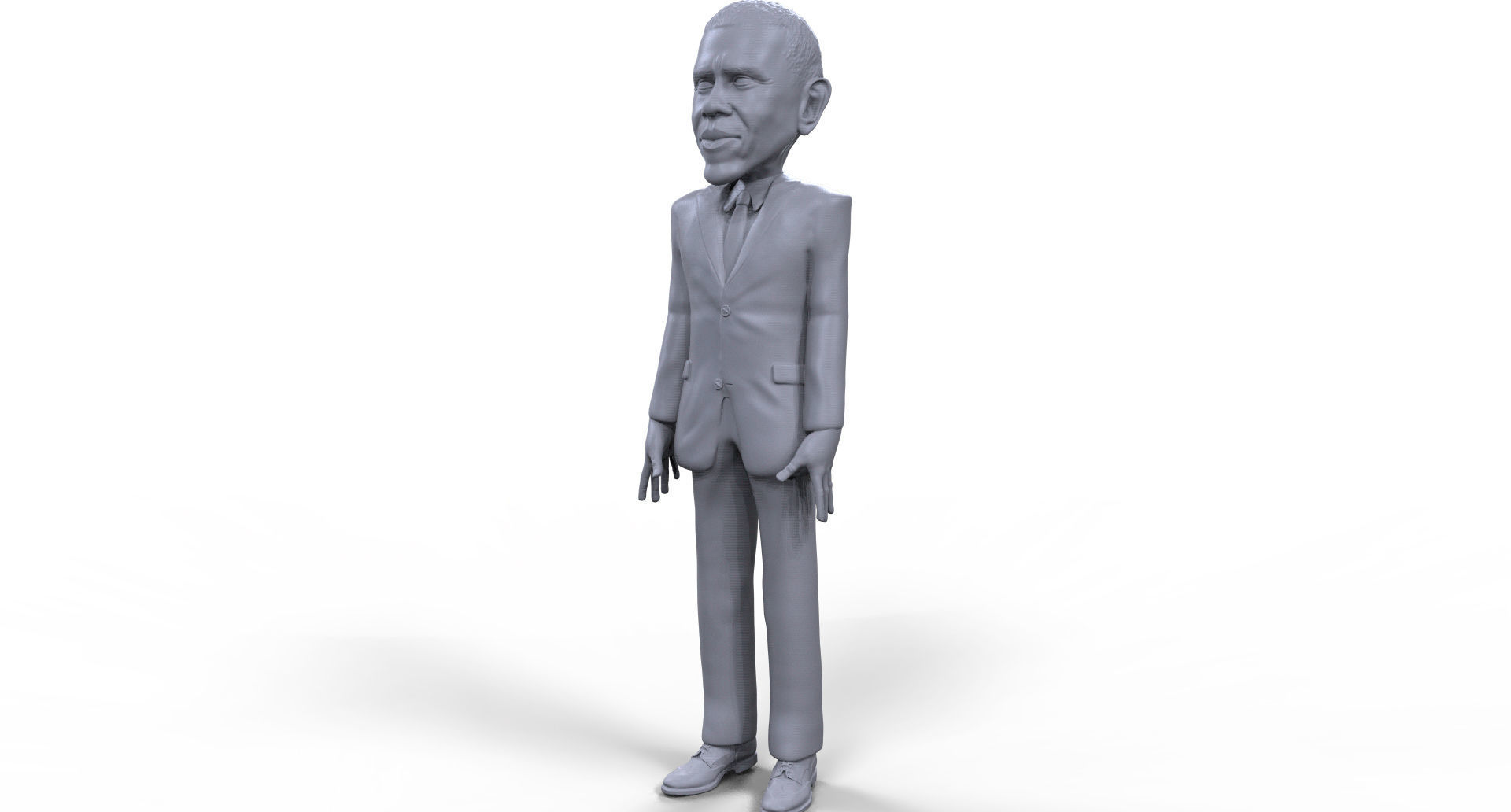 Barack Obama stylized high quality 3d printable miniature 3D model 3D ...