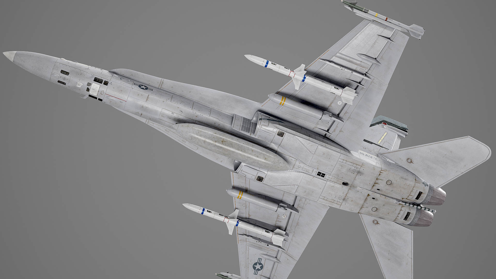 McDonnell Douglas FA-18C Hornet rigged 3D model rigged | CGTrader
