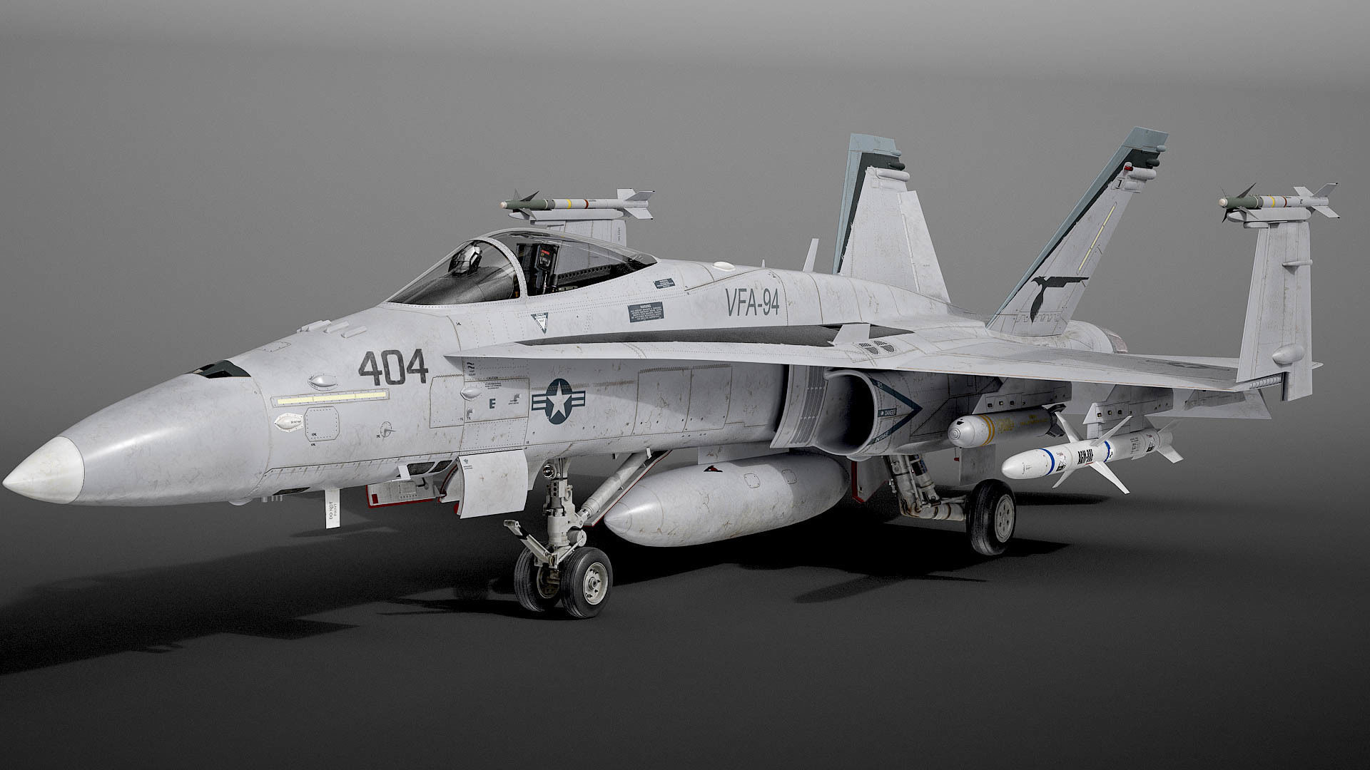 McDonnell Douglas FA-18C Hornet rigged 3D model rigged | CGTrader