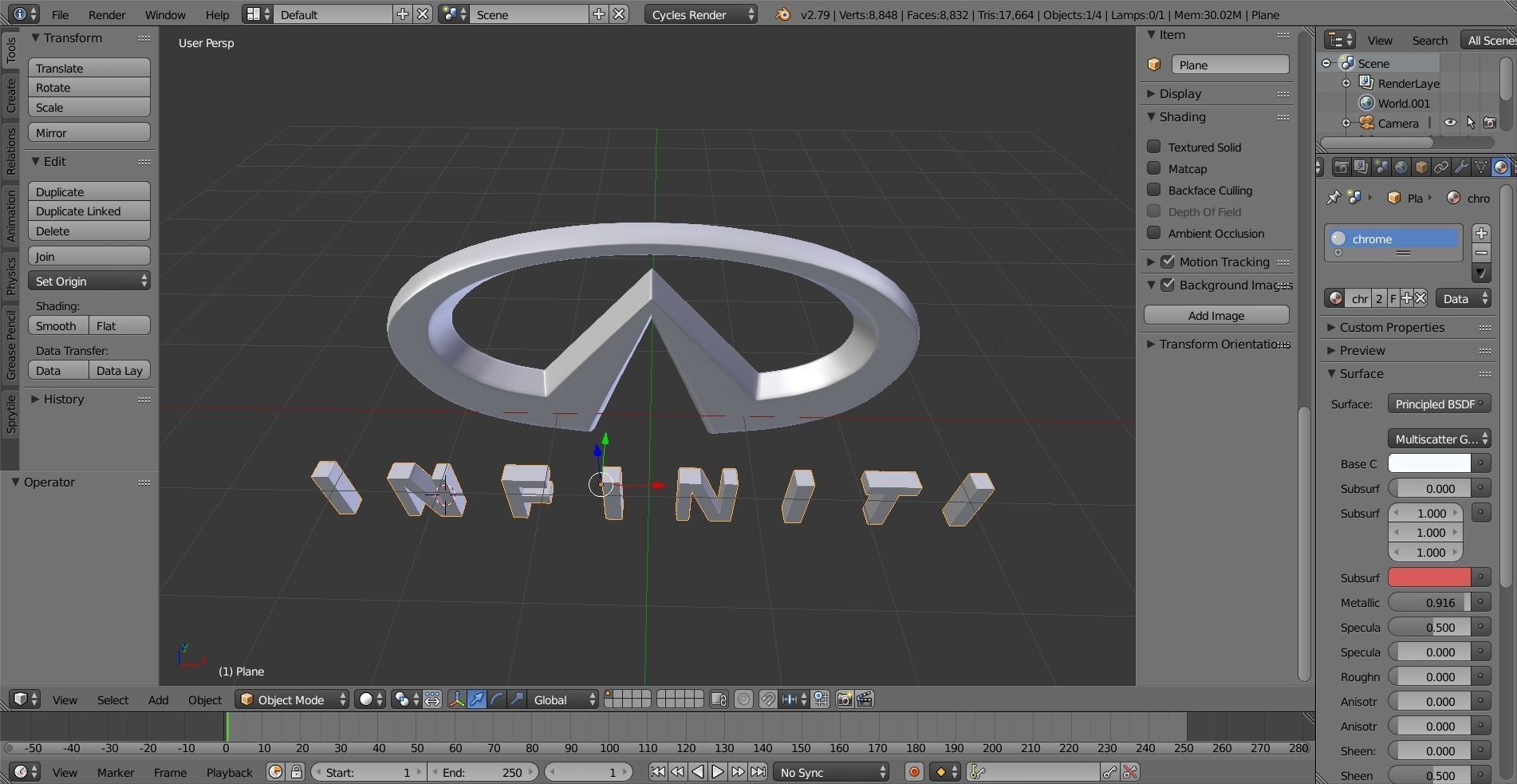 infiniti logo 3D model | CGTrader