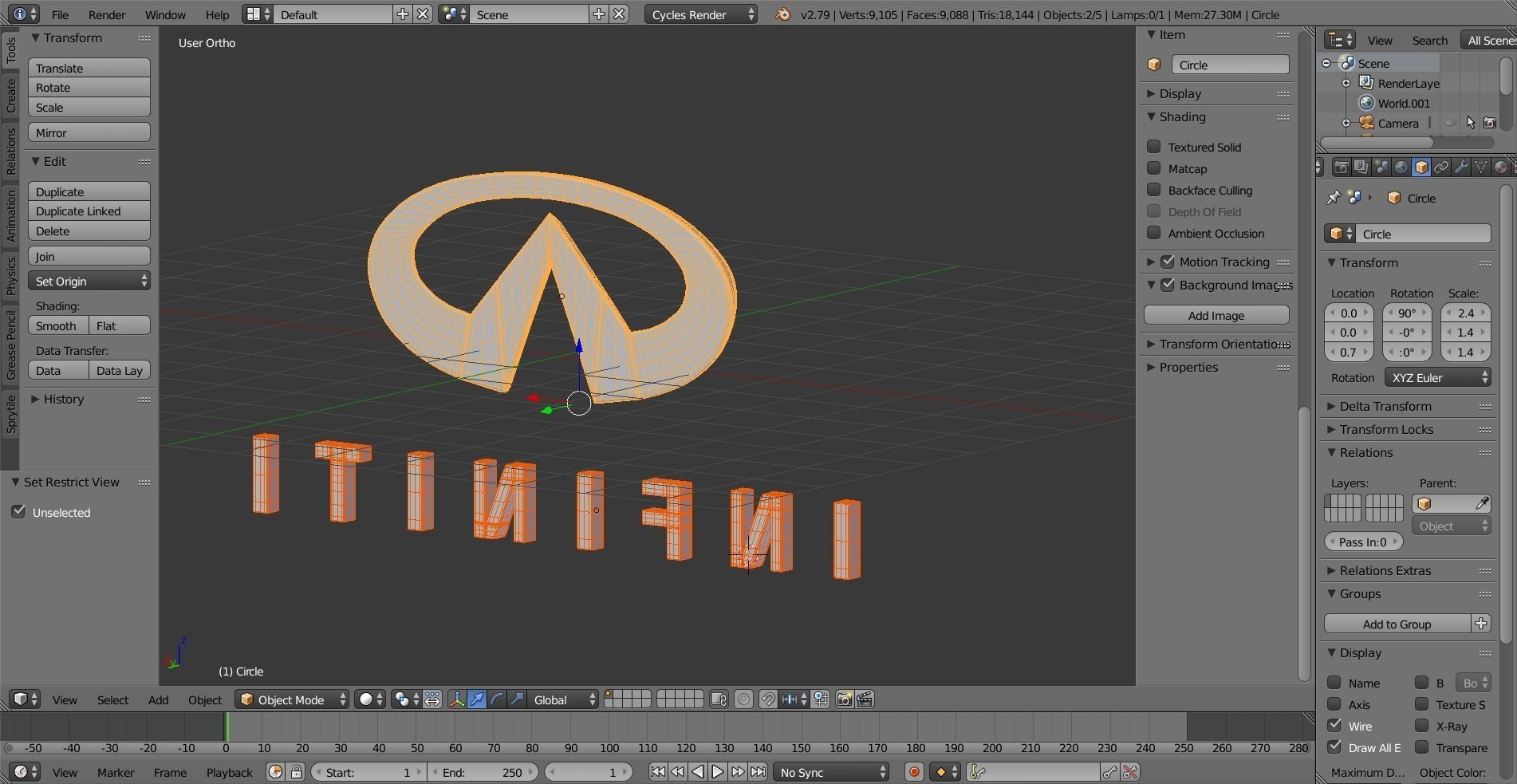 infiniti logo 3D model | CGTrader