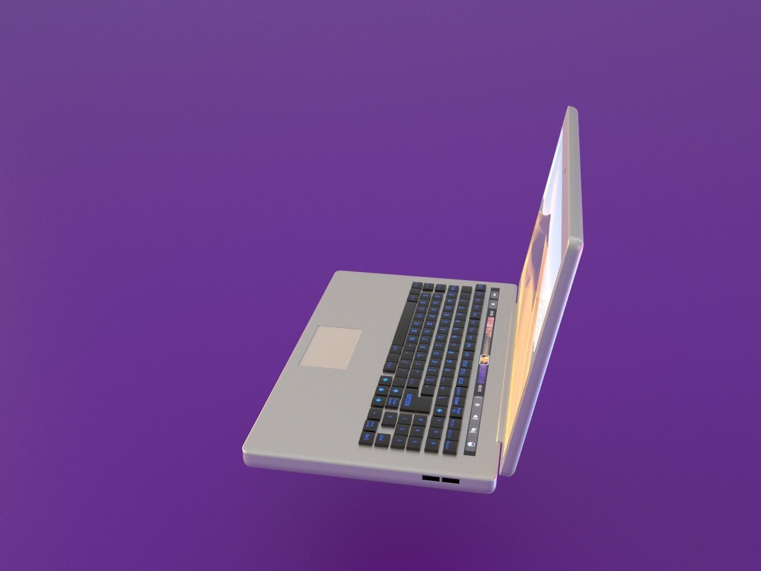 3D model Macbook laptop cartoon style model VR / AR / low-poly | CGTrader