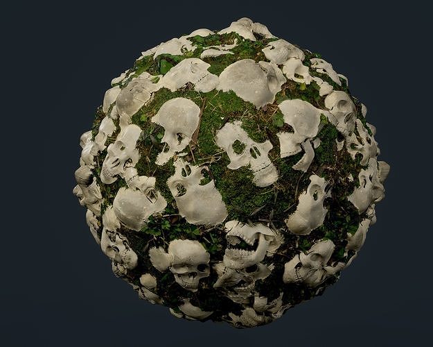 Skulls Bones Seamless PBR Texture 04 Texture | CGTrader