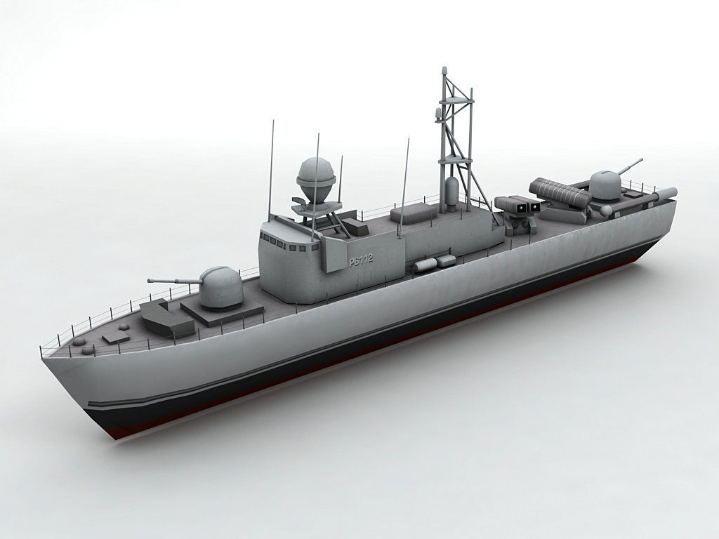 3D model Albatros Class Fast Patrol Boat Military Ship VR / AR / low ...