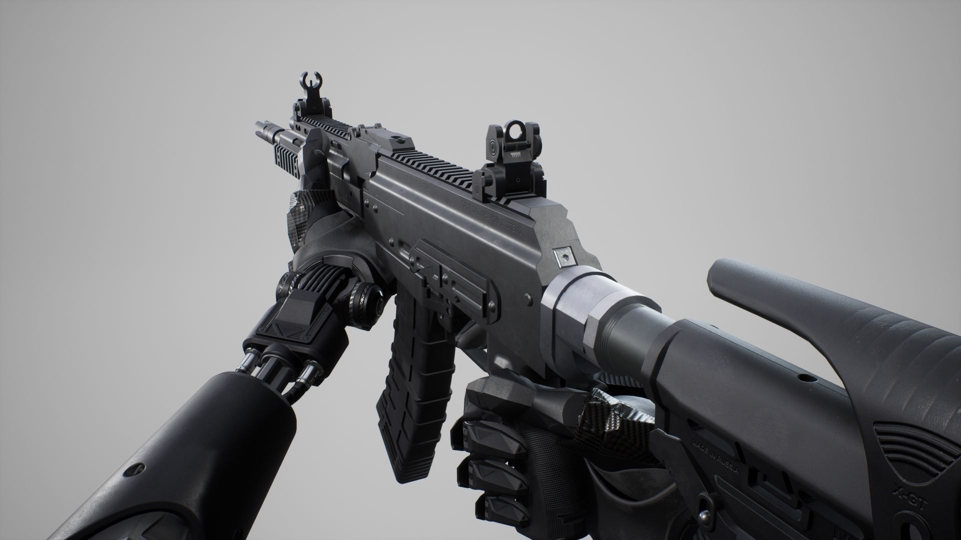 3D model AK105 - Animated FPS Weapon for Unreal Engine VR / AR / low ...