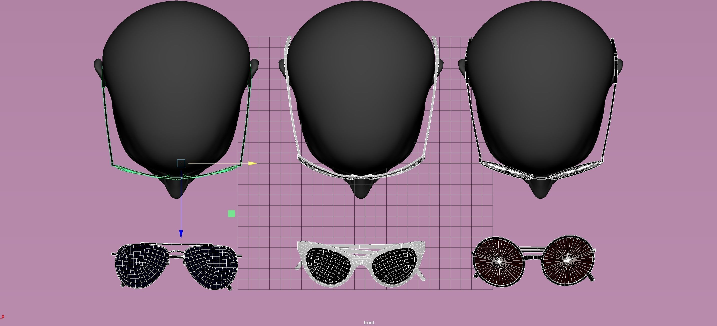 3D model Low poly Glasses Pack VR / AR / low-poly | CGTrader