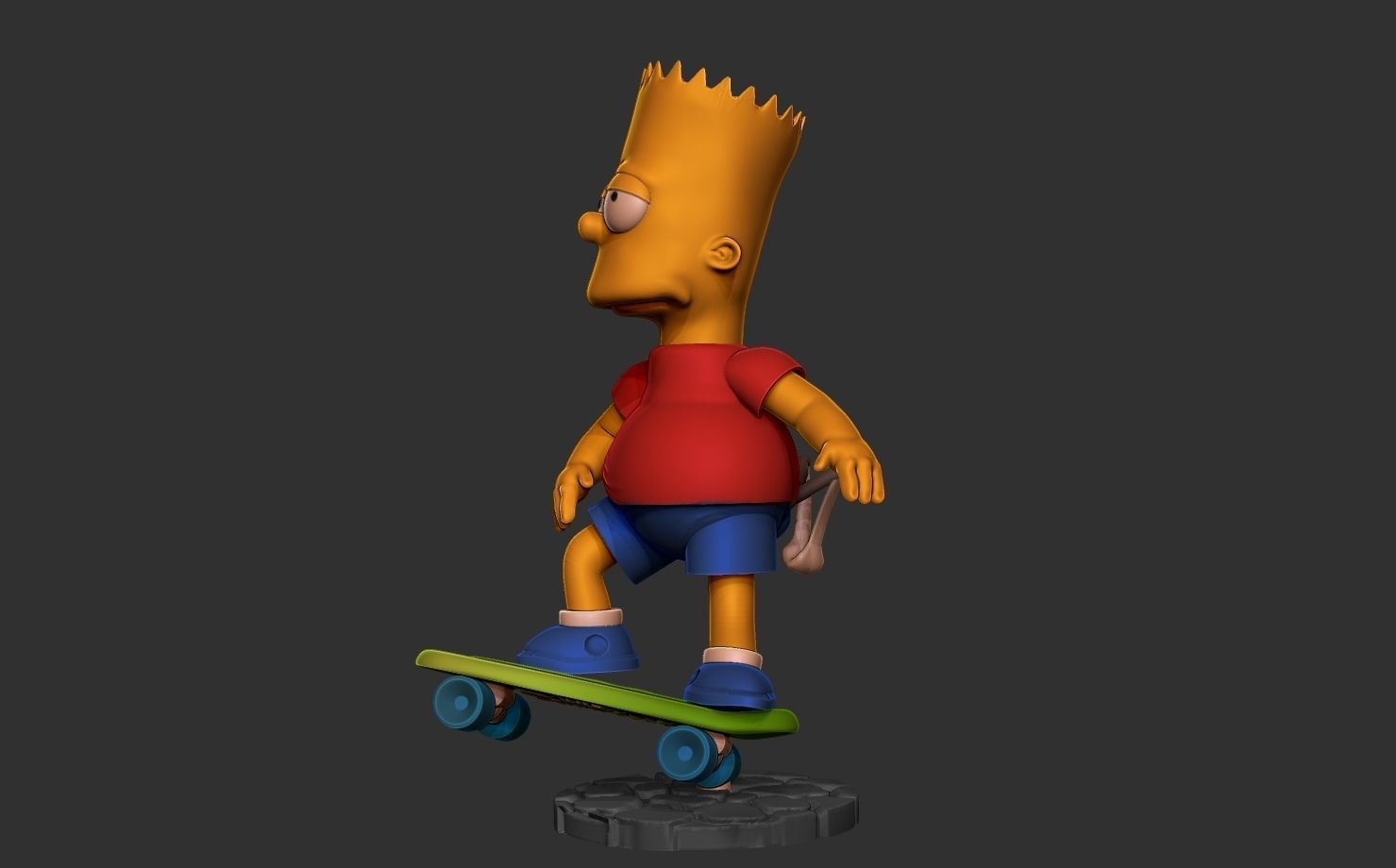 The Simpsons Barts 3D model 3D printable | CGTrader