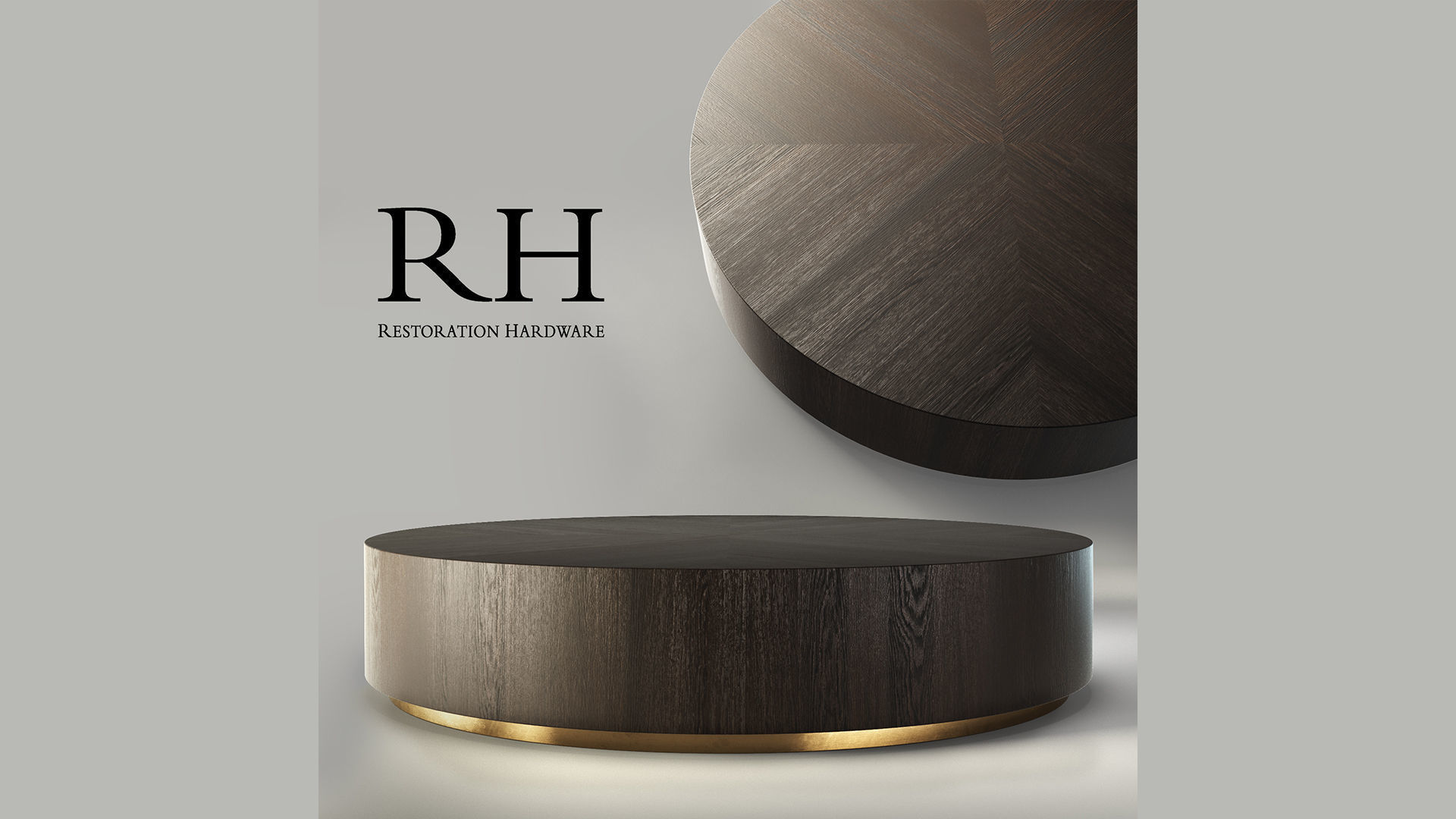 RH Machinto Round Coffee Table free 3D model | CGTrader
