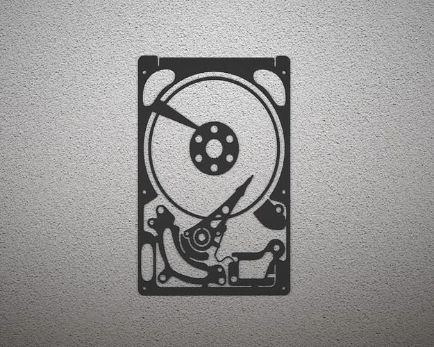 Hard Drive - Wall Art 3D model 3D printable | CGTrader