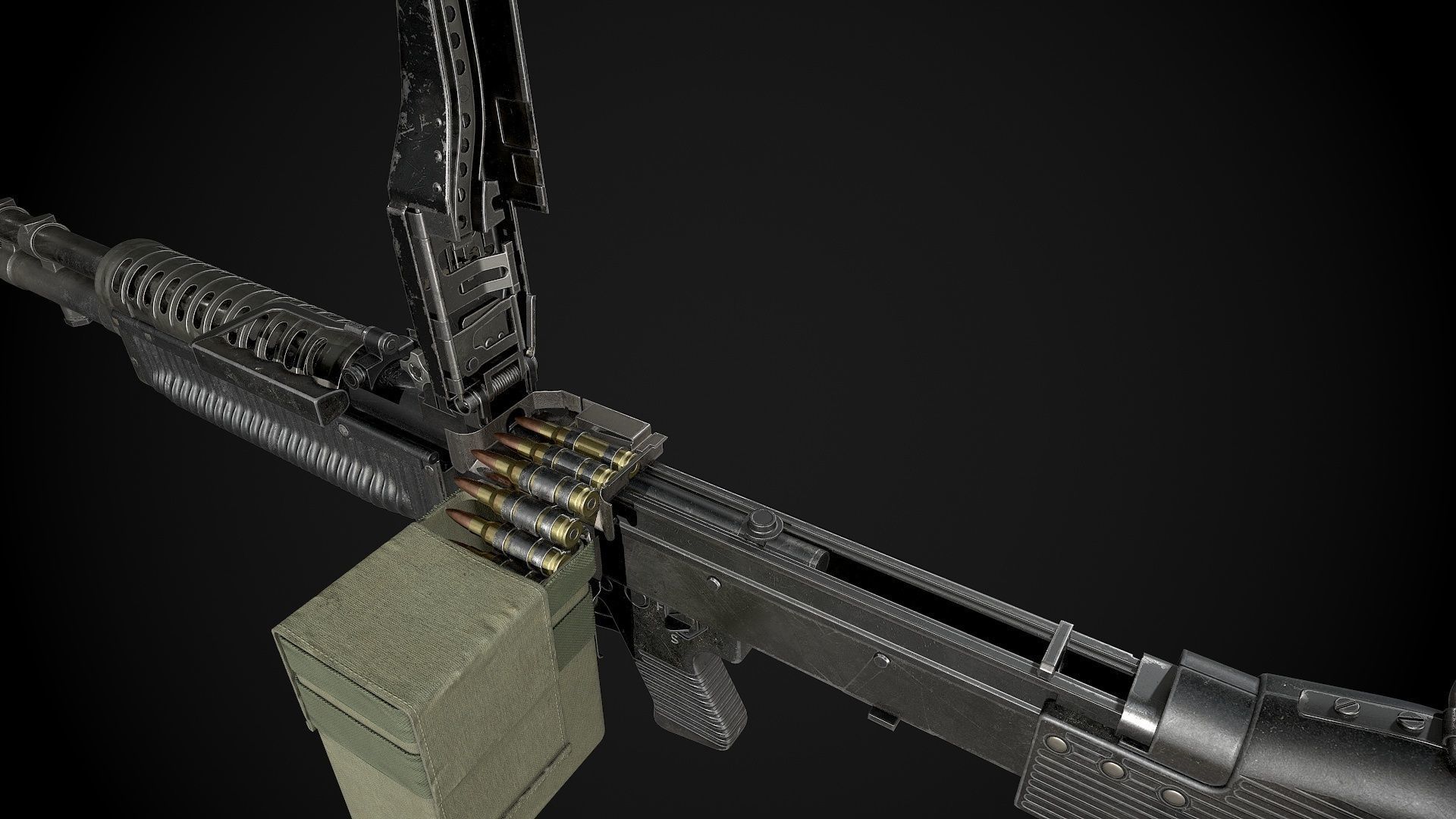 3D model M60 Light Machine Gun VR / AR / low-poly | CGTrader