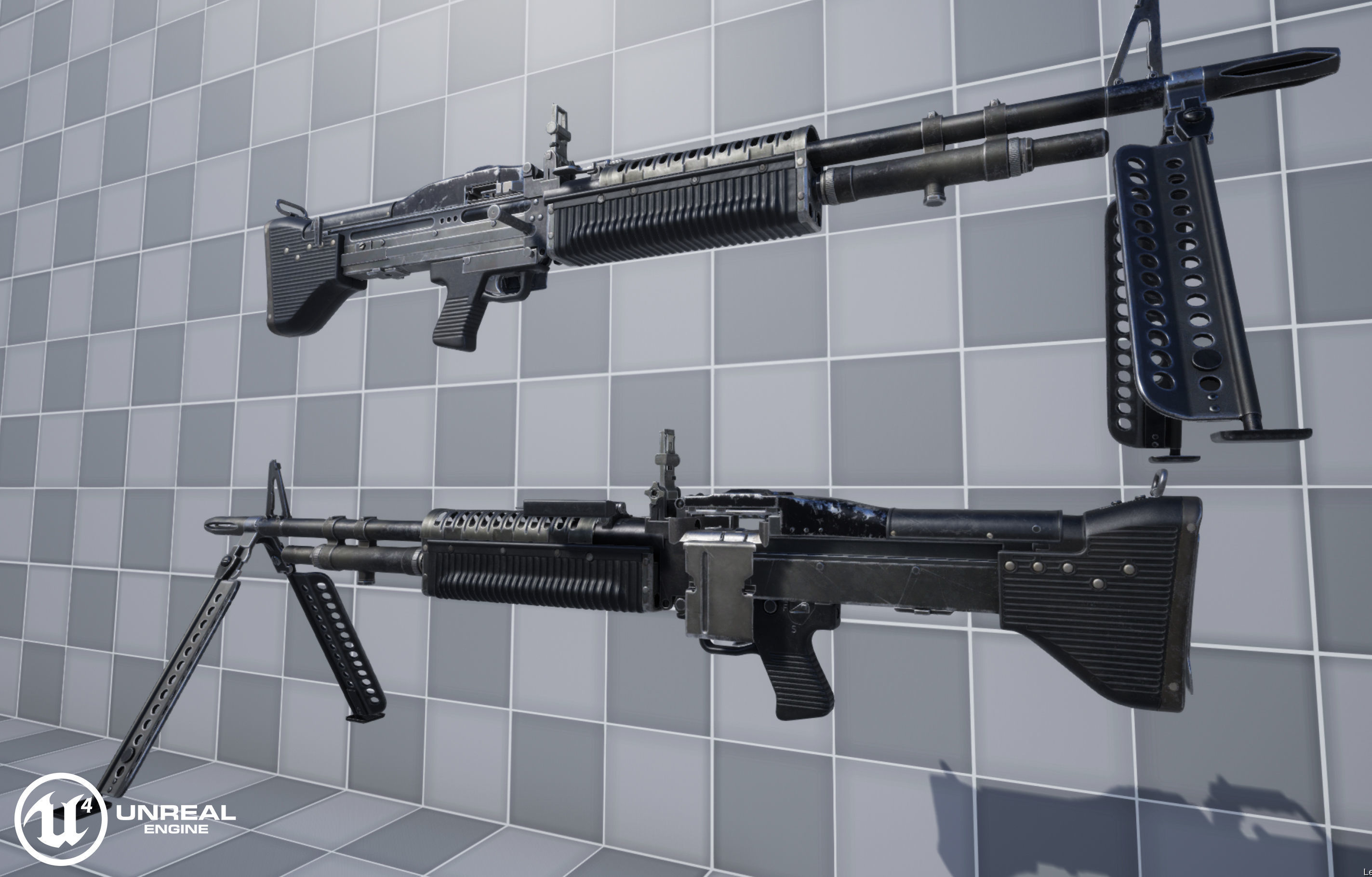 3D model M60 Light Machine Gun VR / AR / low-poly | CGTrader