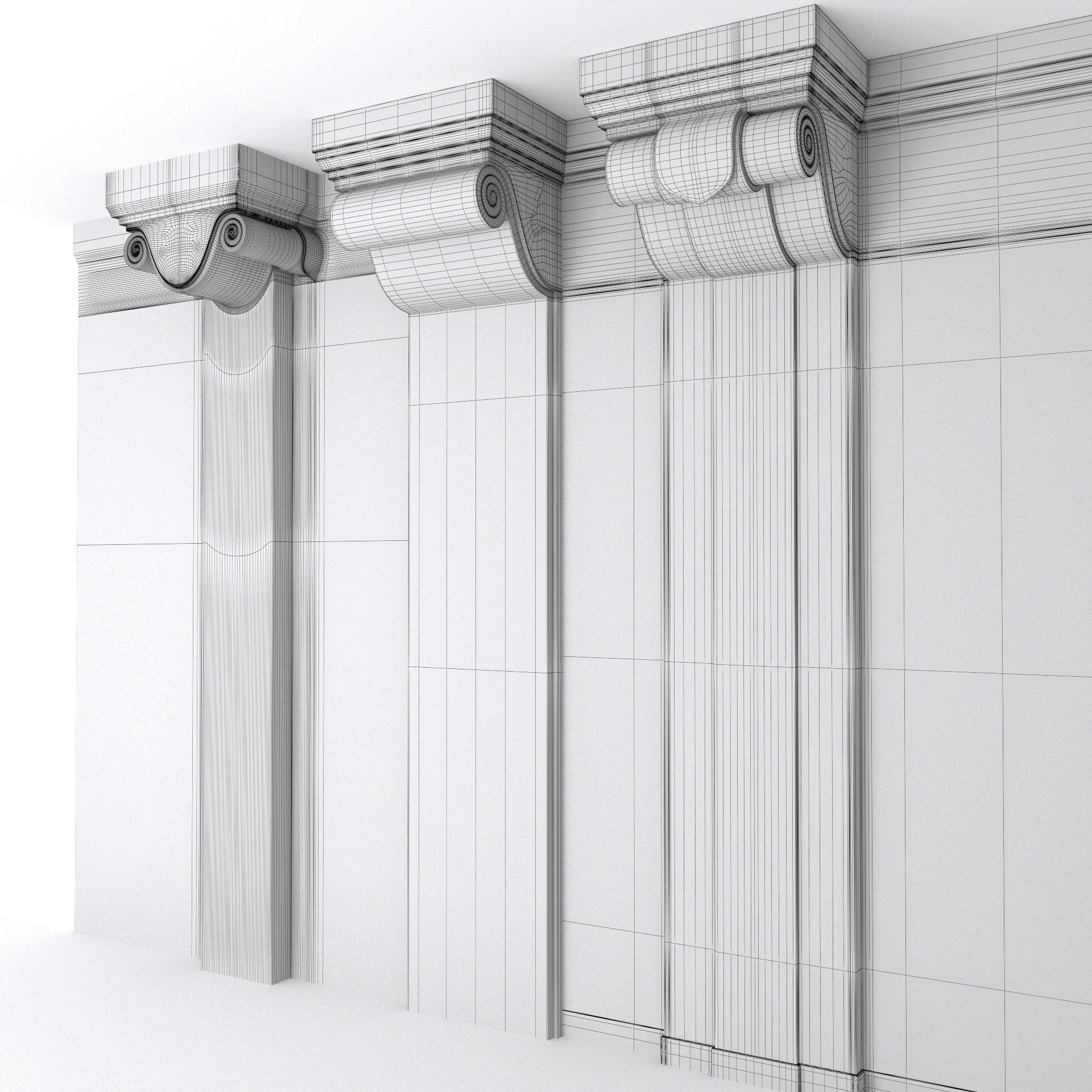 Ancient columns with volute 3D model | CGTrader