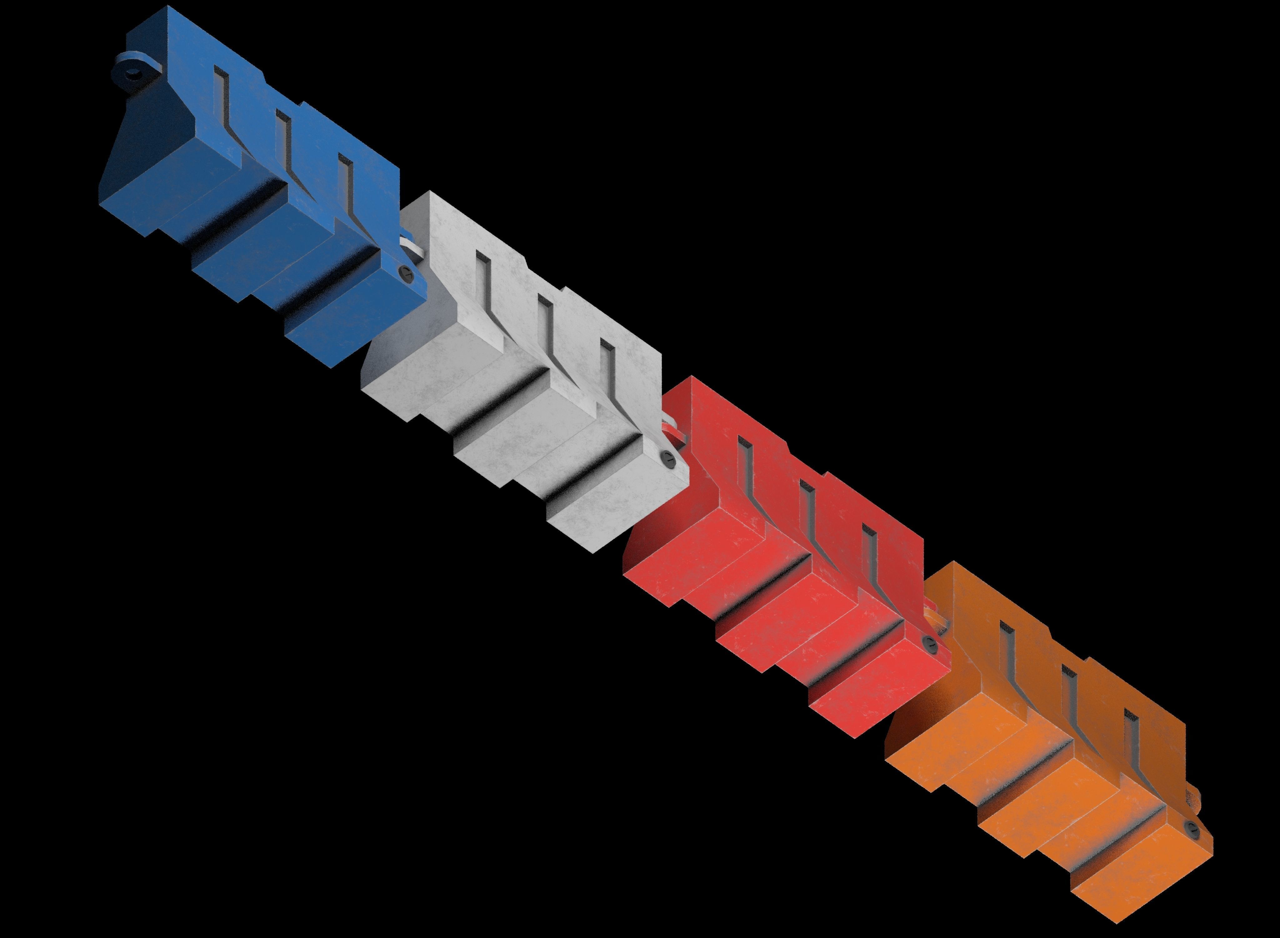 3D model roadblock barricade VR / AR / low-poly | CGTrader