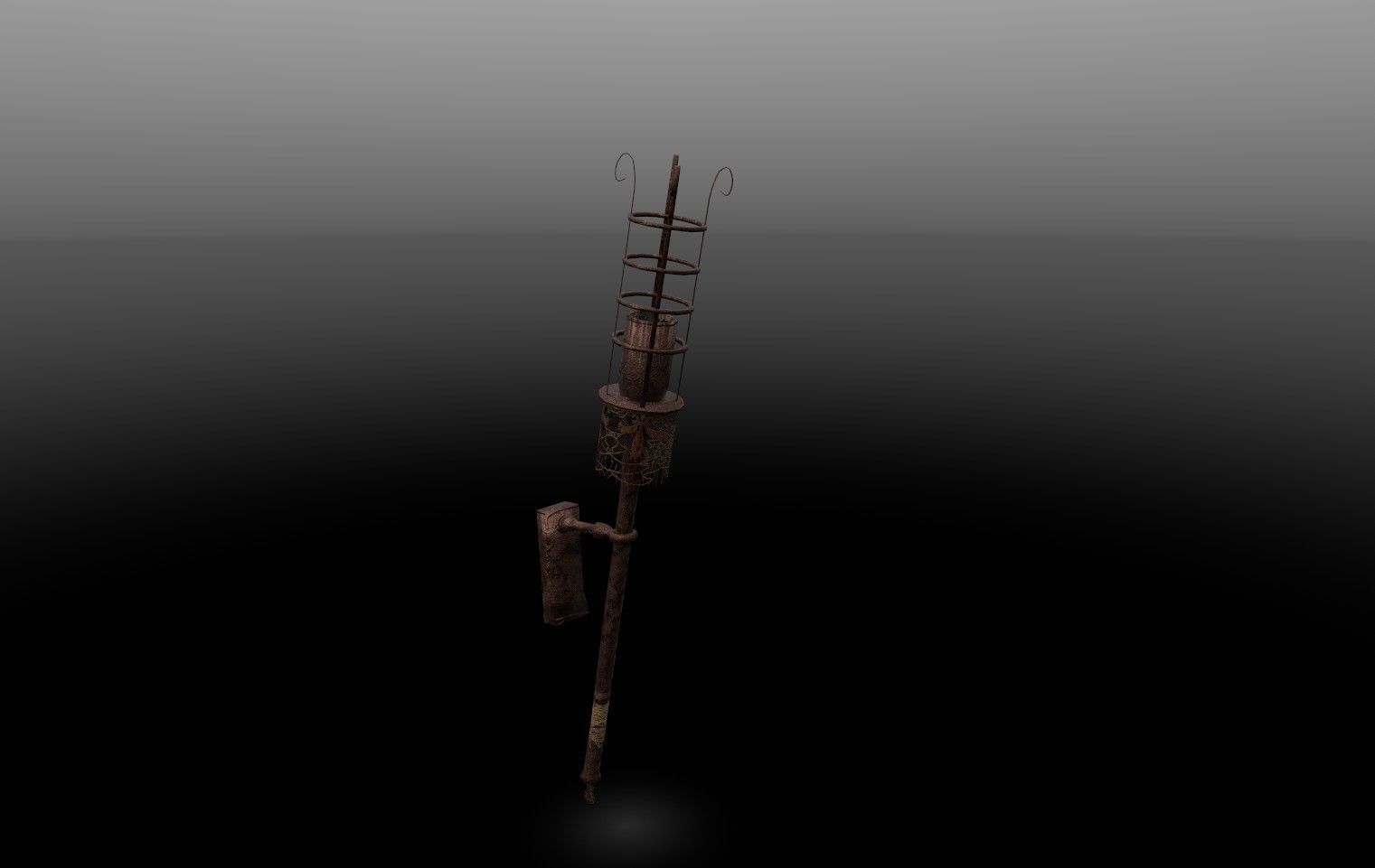 Old dungeon torch 3D model | CGTrader