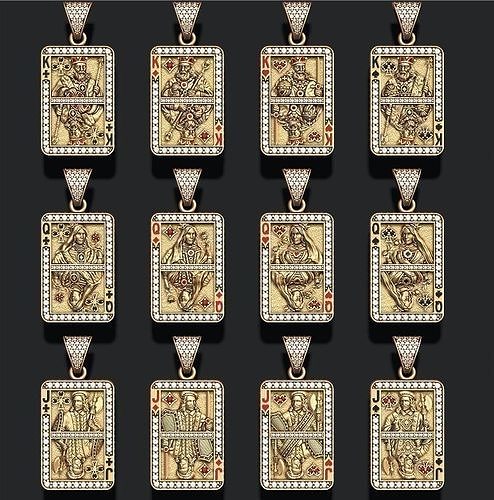 playing cards pack set 3D model 3D printable | CGTrader