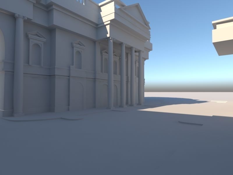 Historic Building - Side Street View 3D model | CGTrader