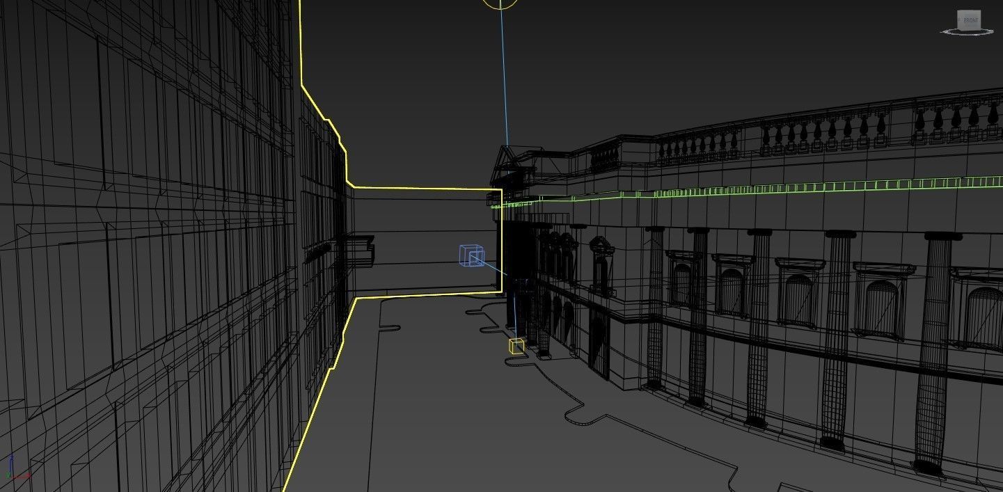 Historic Building - Side Street View 3D model | CGTrader