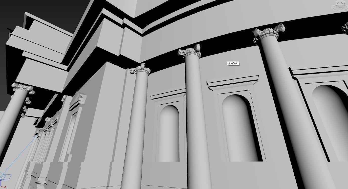 Historic Building - Side Street View 3D model | CGTrader