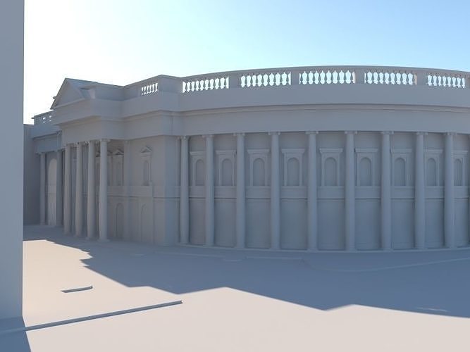 Historic Building - Side Street View 3D model | CGTrader