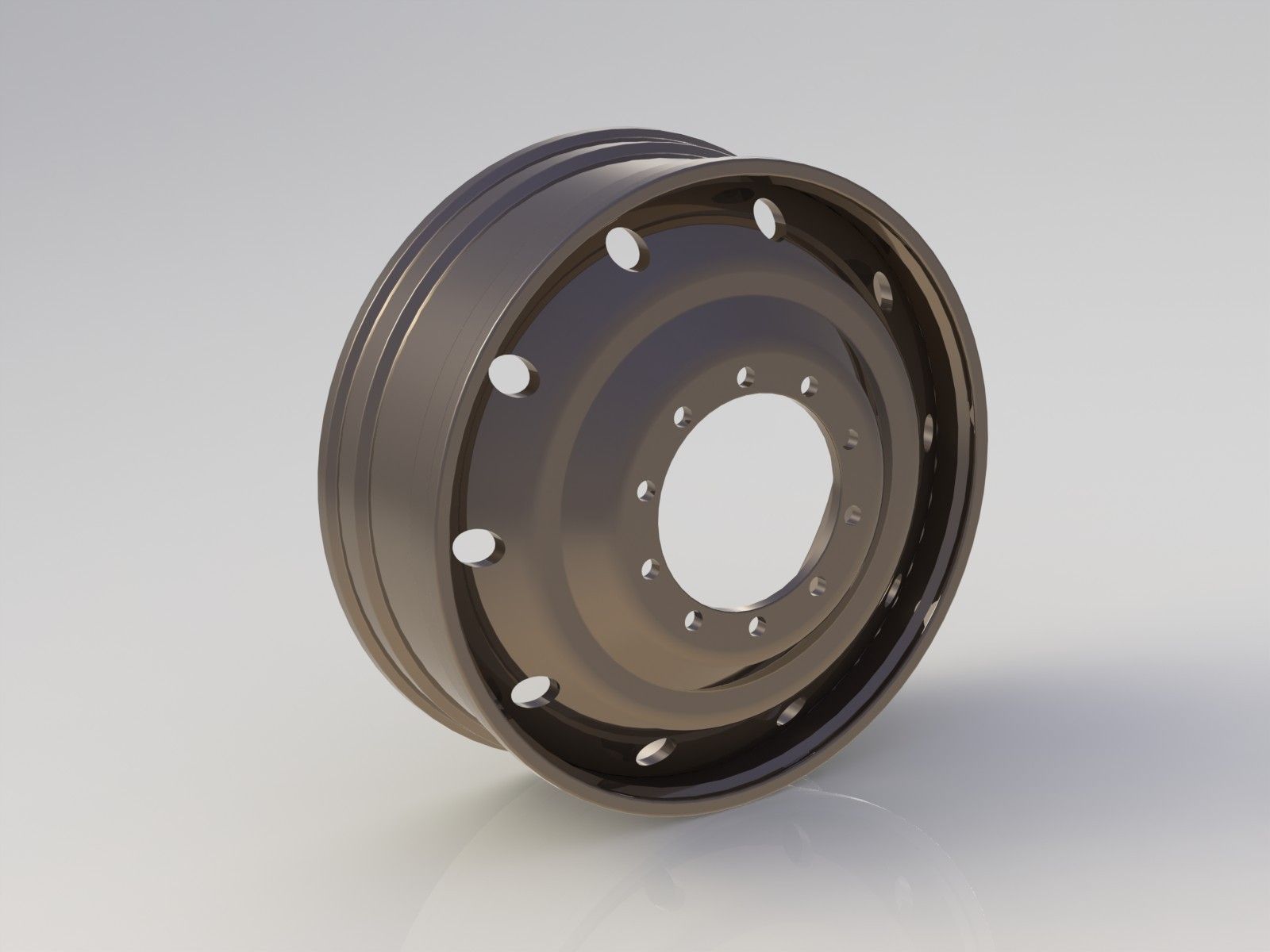 Truck Rim metalic free 3D model | CGTrader