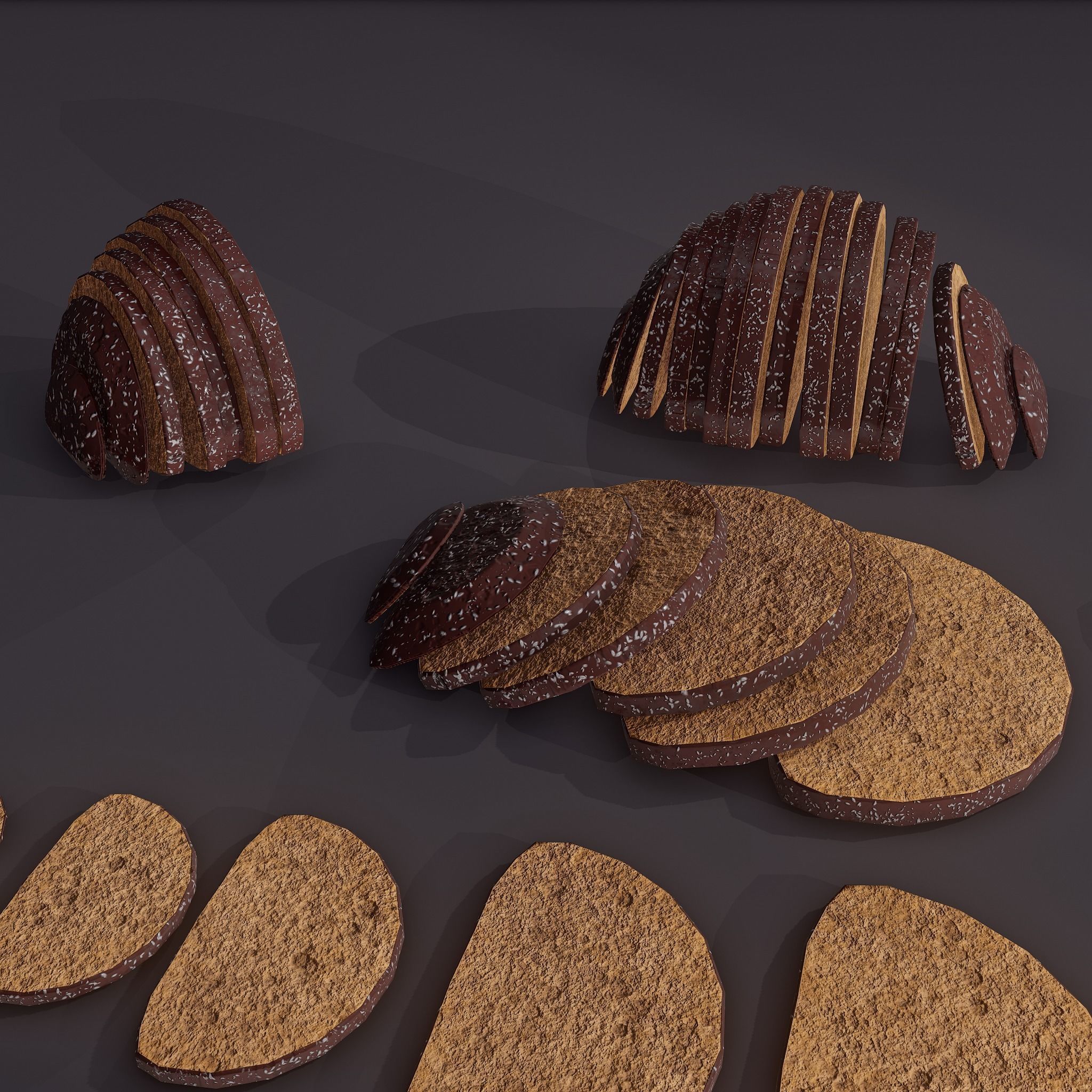 Medieval Rye Sliced Piles free VR / AR / low-poly 3D model | CGTrader
