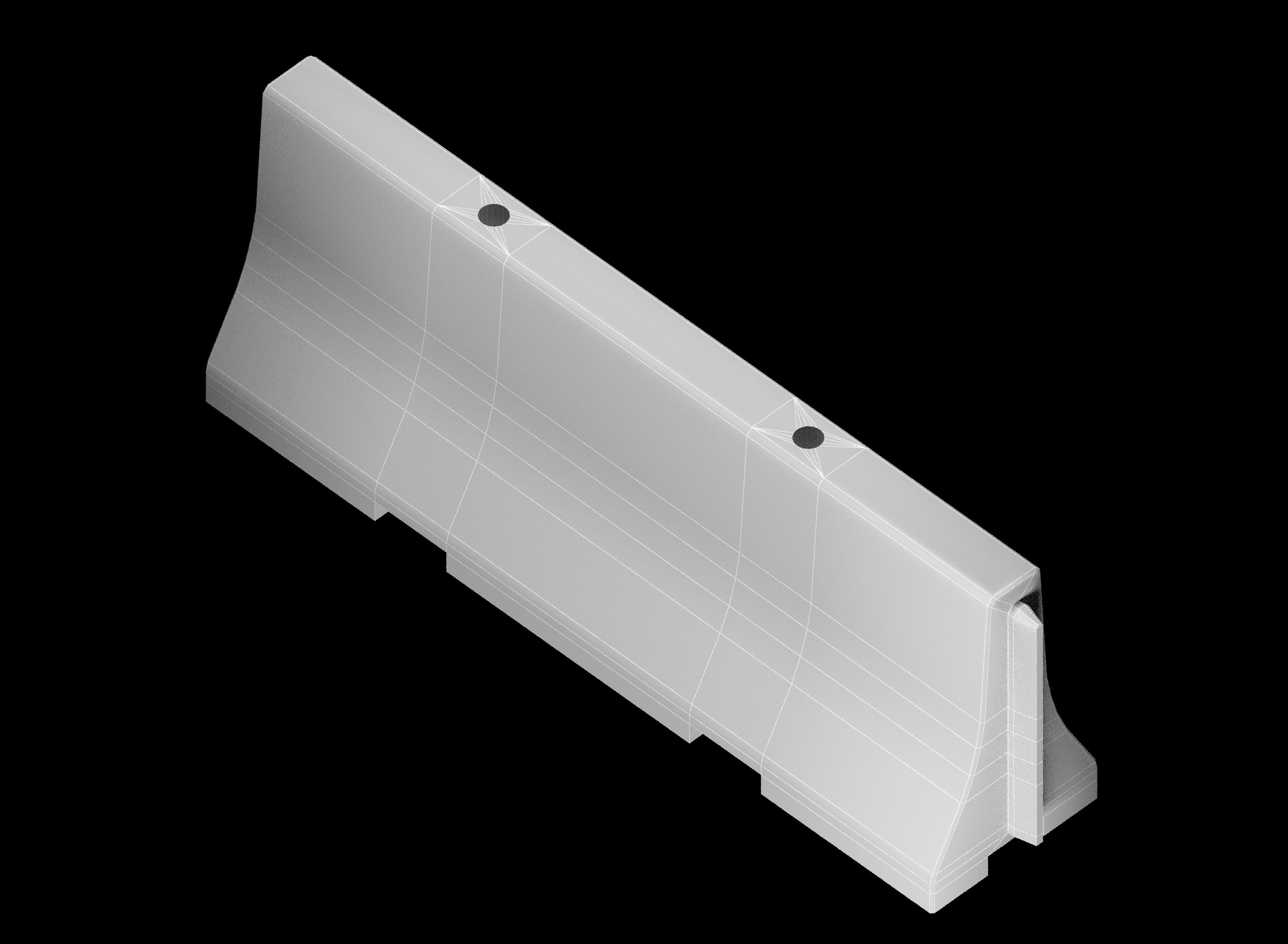 3D model Concrete roadblock barricade VR / AR / low-poly | CGTrader