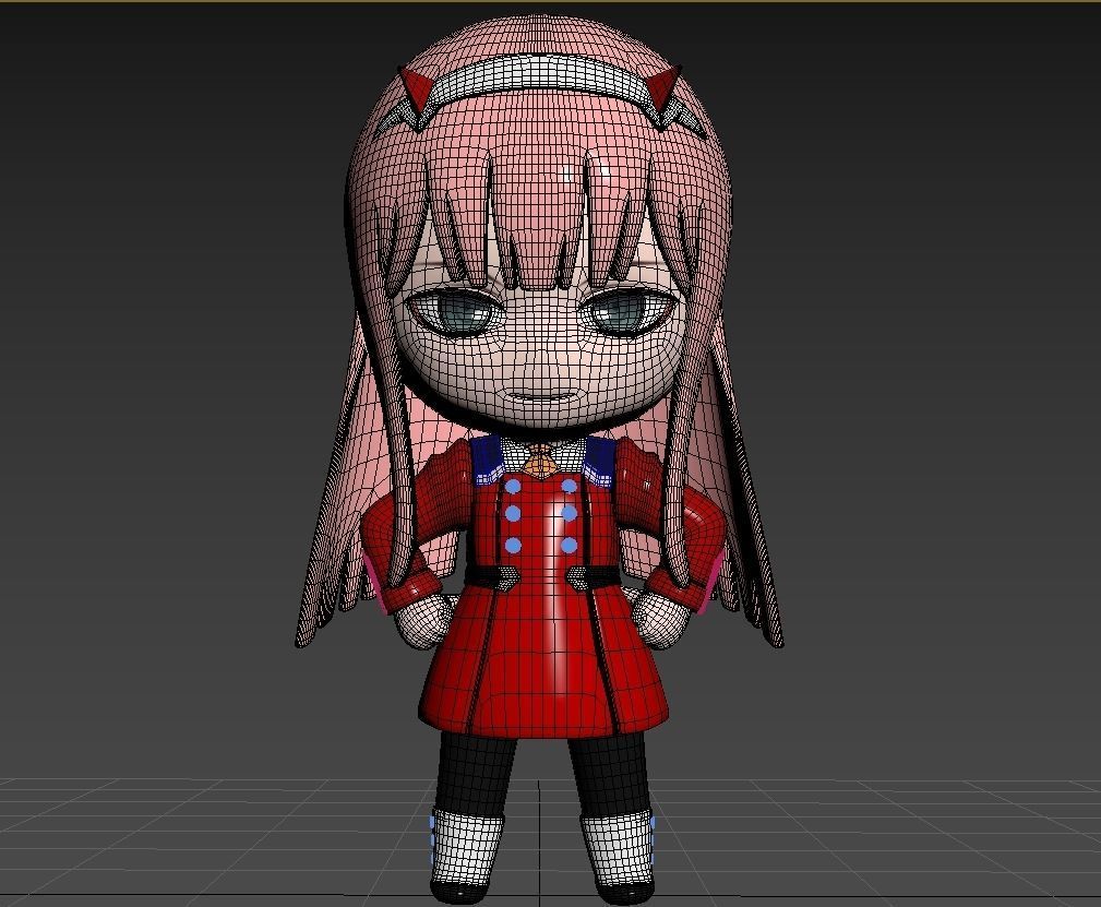 Zero Two chibi figure 3D model | CGTrader