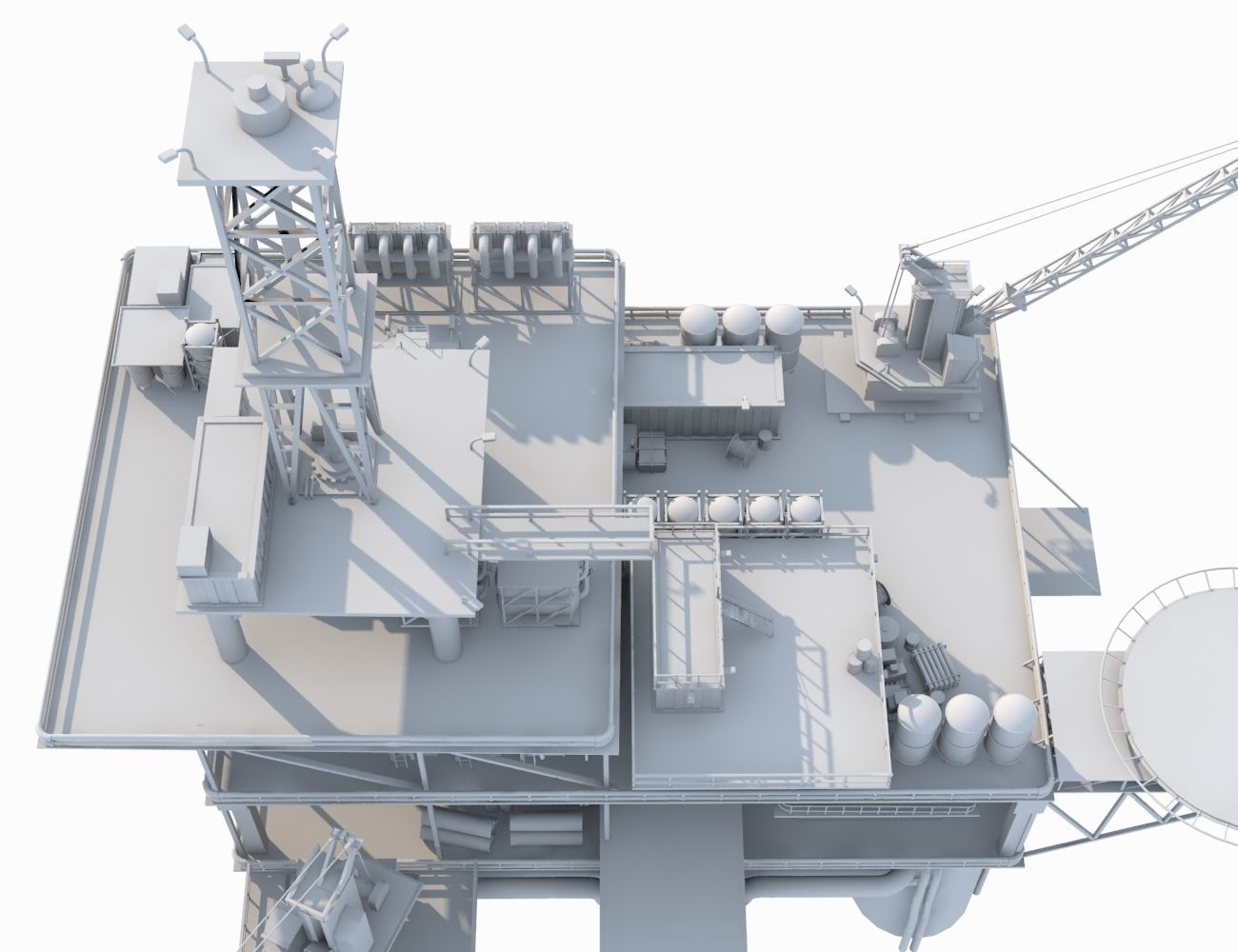 Oil rig - no textures 3D model | CGTrader