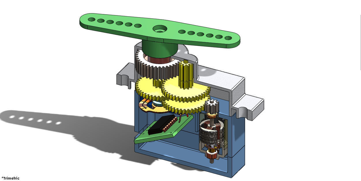 servo motor assembly 3D model | CGTrader