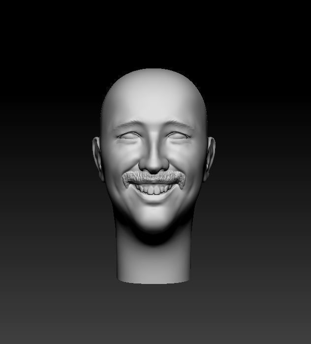 1 person 4 heads 3D model 3D printable | CGTrader