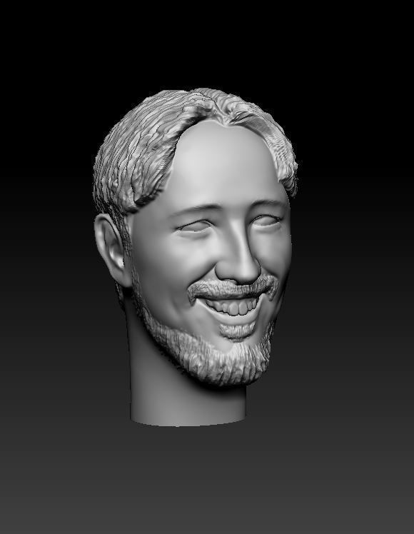 1 person 4 heads 3D model 3D printable | CGTrader