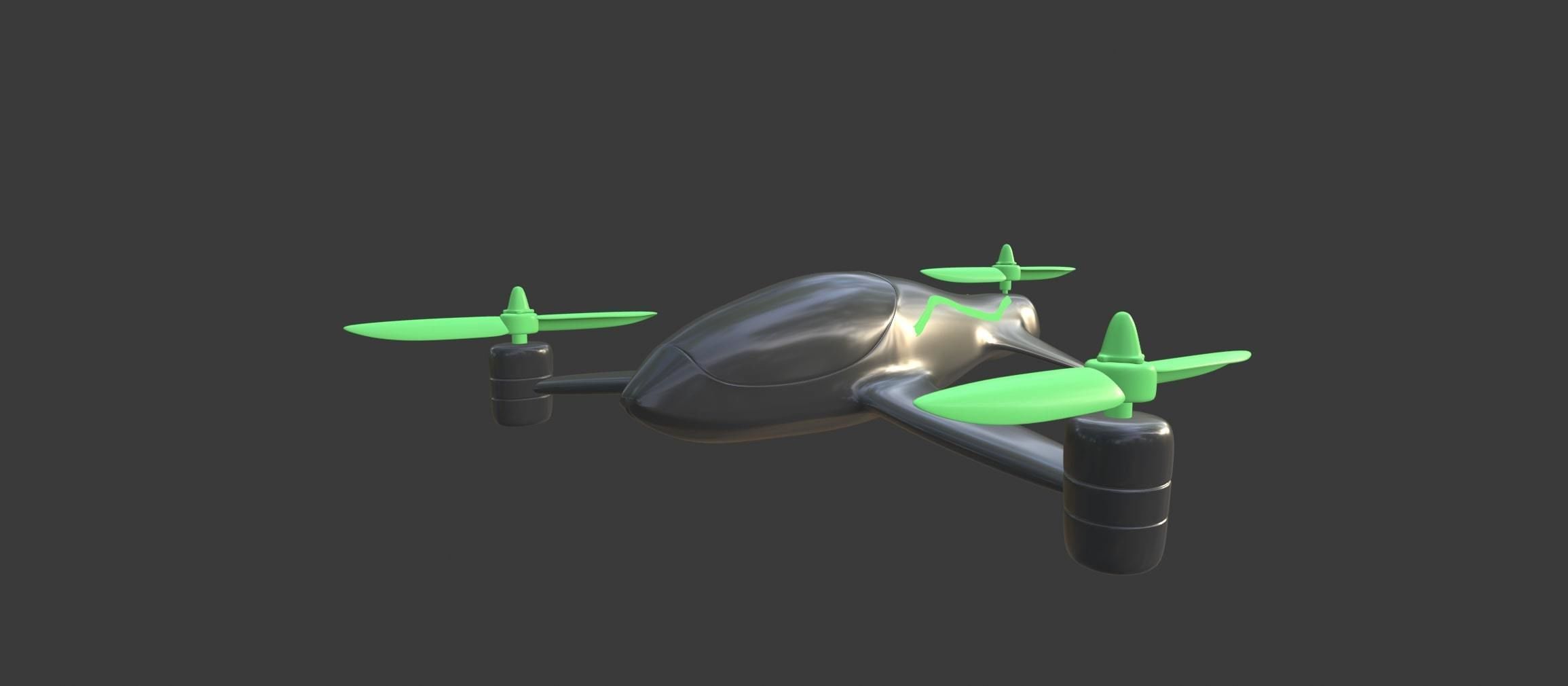 Tricopter - Drone 3D model | CGTrader