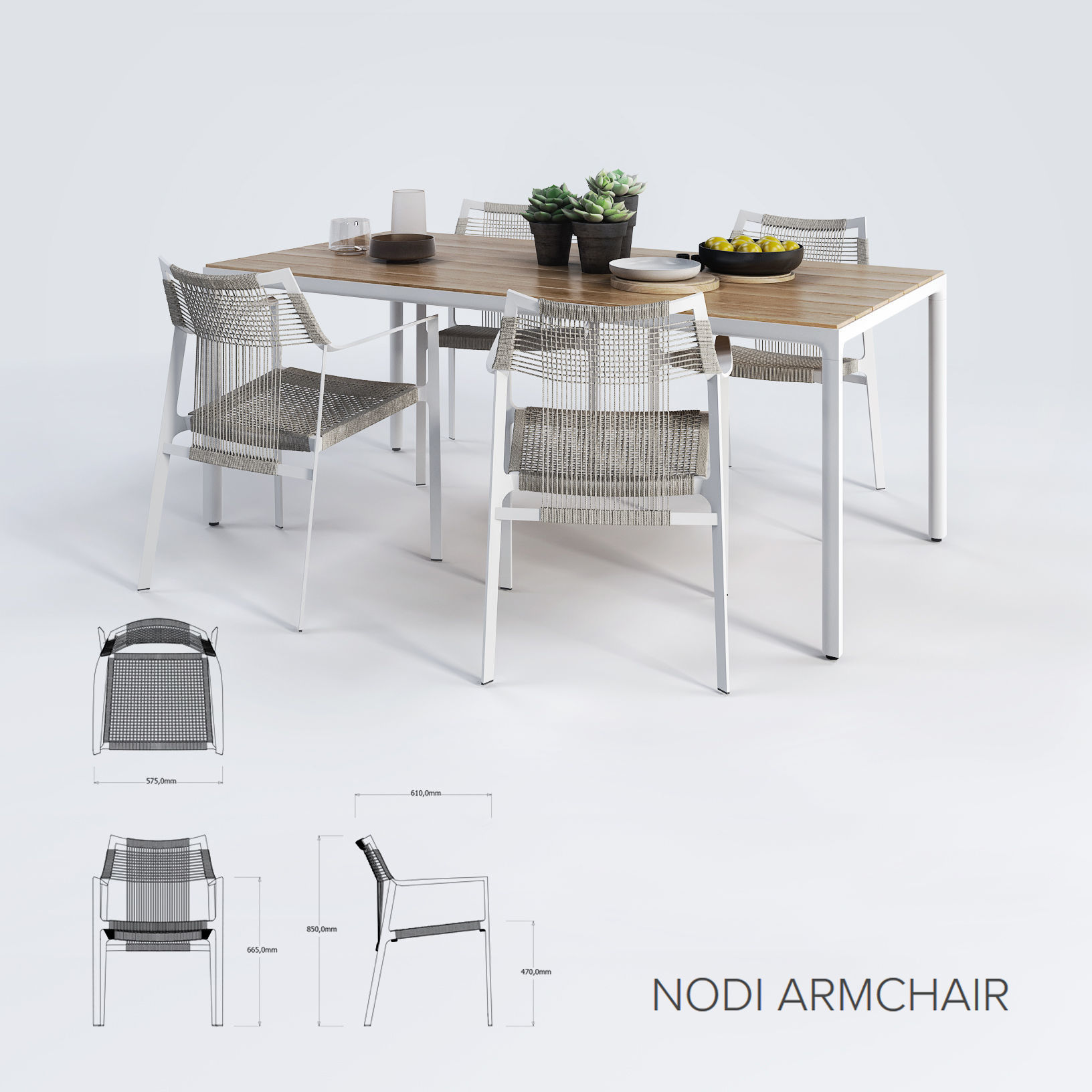Nodi Armchair by Tribu 3D model | CGTrader