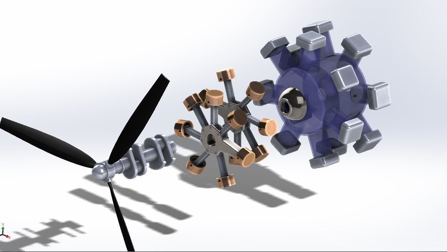 Radial Engine 3D model | CGTrader