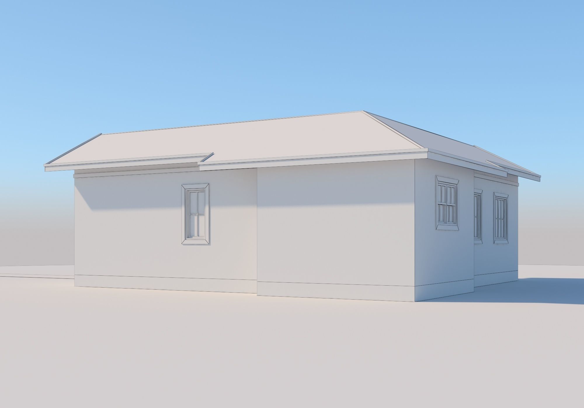 Prefabric House With Pergola 3D model | CGTrader