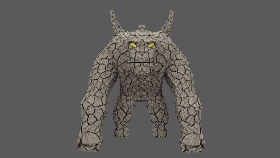 Golem demon 3D model rigged | CGTrader