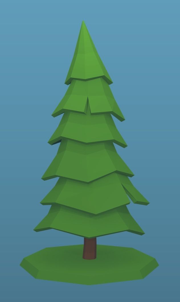 3D model Lowpoly Fir Trees Pack VR / AR / low-poly | CGTrader