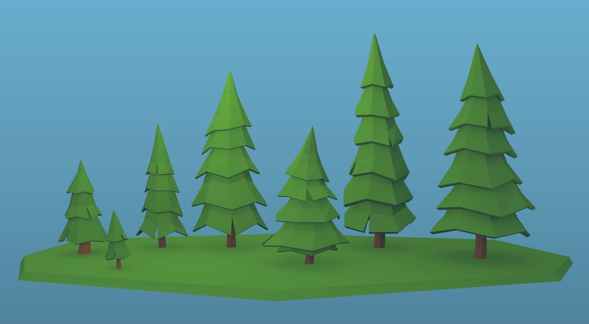 3D model Lowpoly Fir Trees Pack VR / AR / low-poly | CGTrader