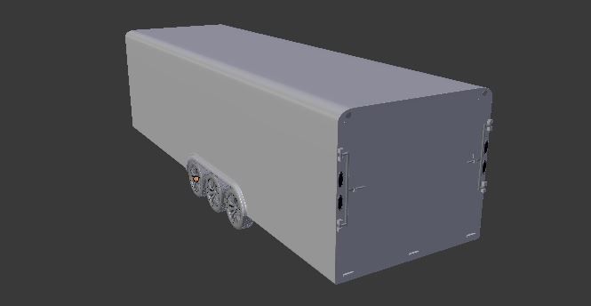 28 Foot Long Enclosed Car Trailer 3D model | CGTrader