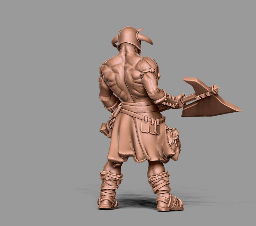 Barbarian bundle - 7 miniatures - 35mm scale 3D model 3D printable ...