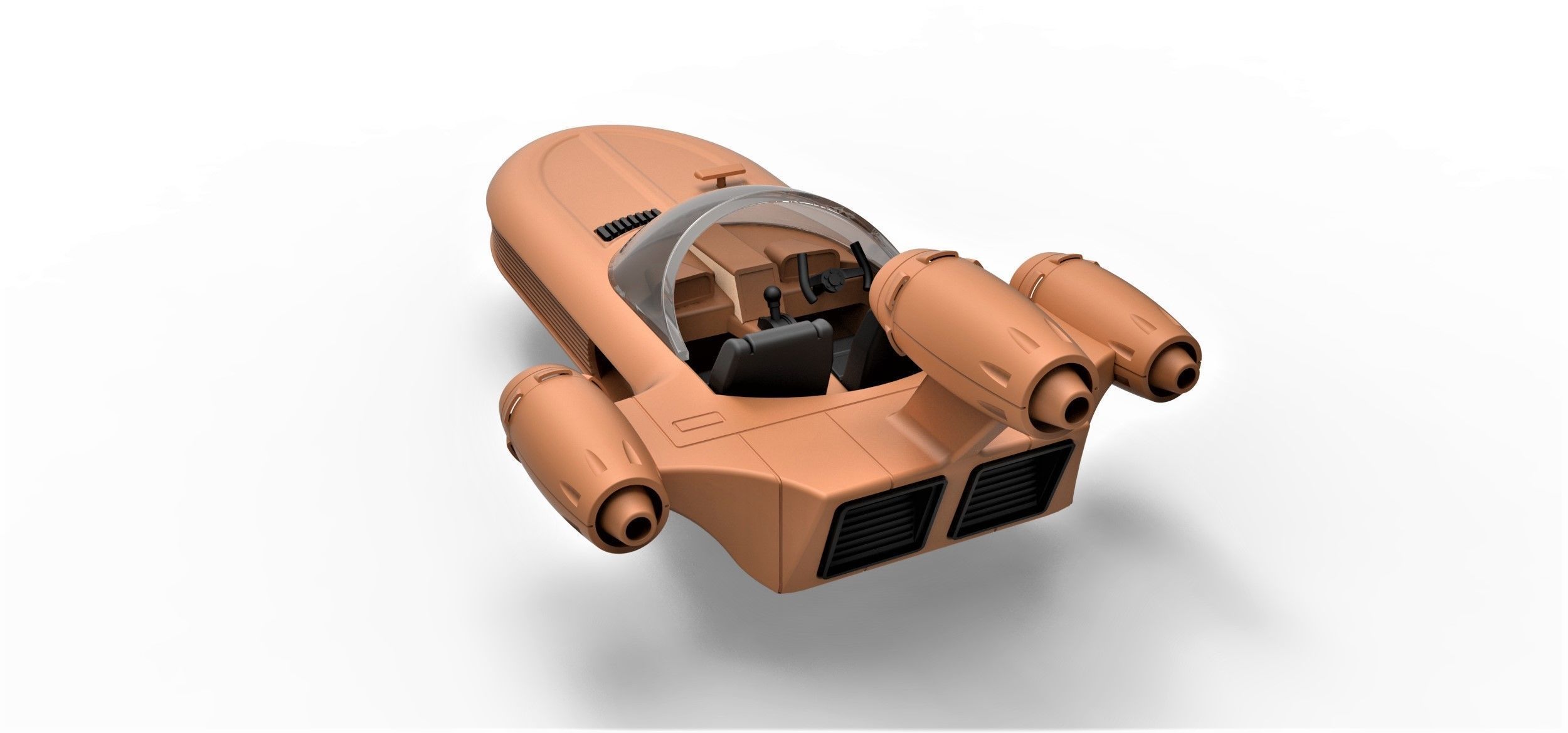 Diecast model of Landspeeder X-34 from Star Wars Scale 1 to 24 3D model ...