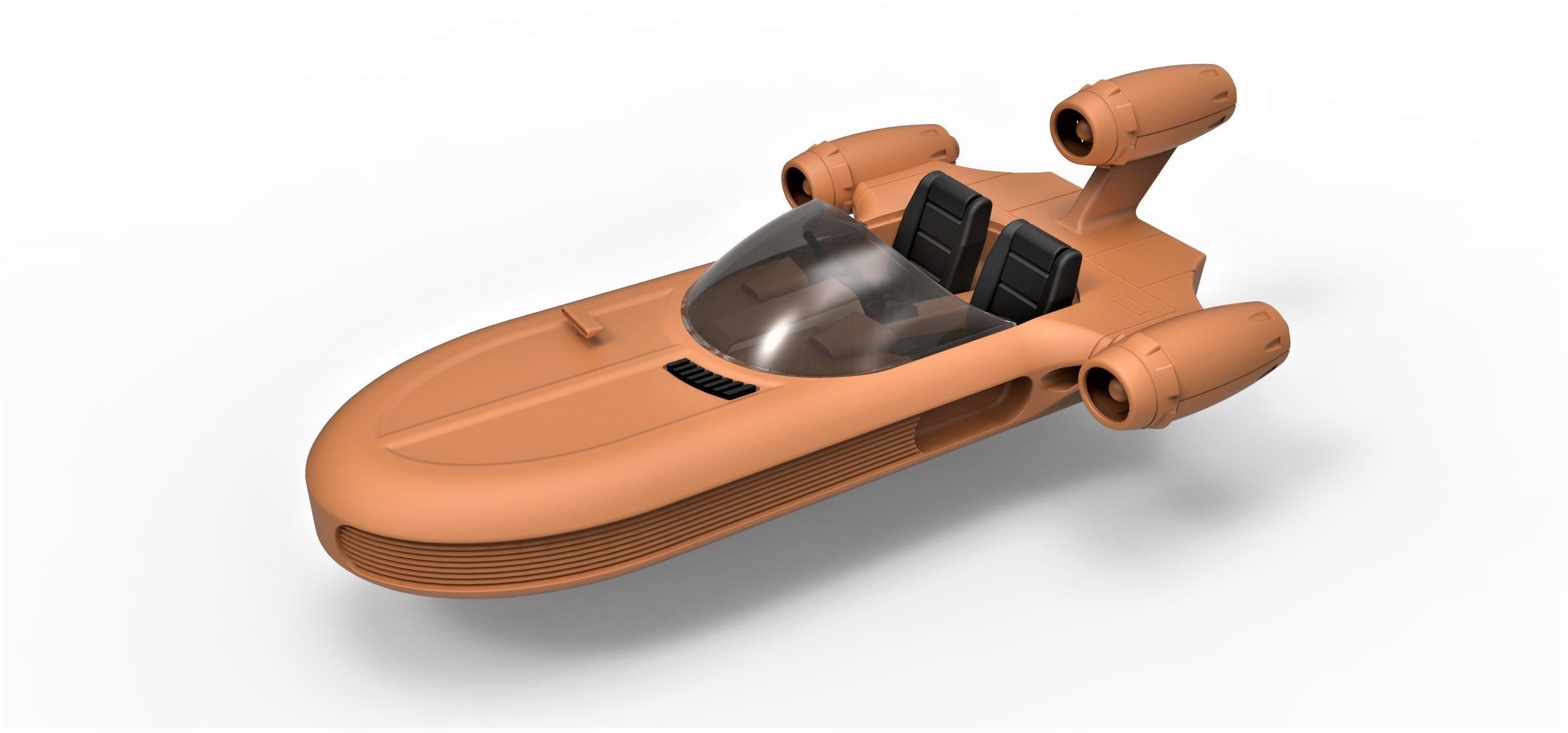 Diecast model of Landspeeder X-34 from Star Wars Scale 1 to 24 3D model ...