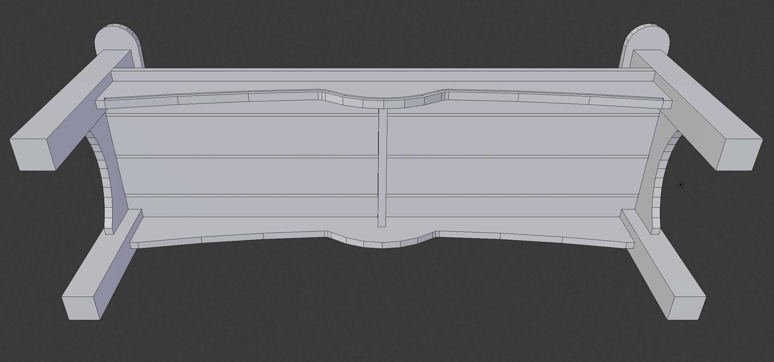 3D model Outdoor Bench cw Back Rest VR / AR / low-poly | CGTrader
